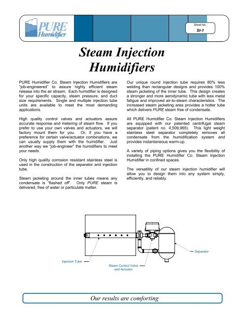 Product Brochure - Pure Humidifier