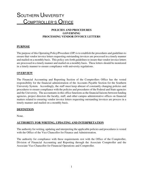 Processing Vendor Invoice Letters