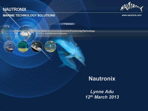 Nautronix - Lynne Adu - Subsea UK