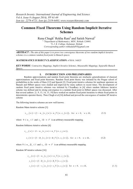 Common Fixed Theorems Using Random Implicit Iterative Schemes
