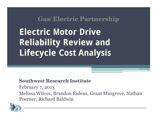 Electric Motor Drive Reliability Review and Lifecycle Cost Analysis