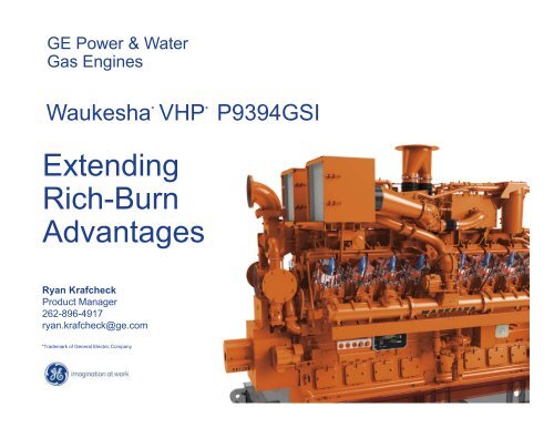 Extending Rich-Burn Advantages - Gas/Electric Partnership