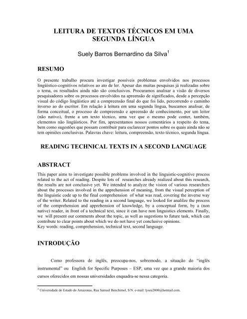 Texto Técnico: Definição E Exemplos – DZED