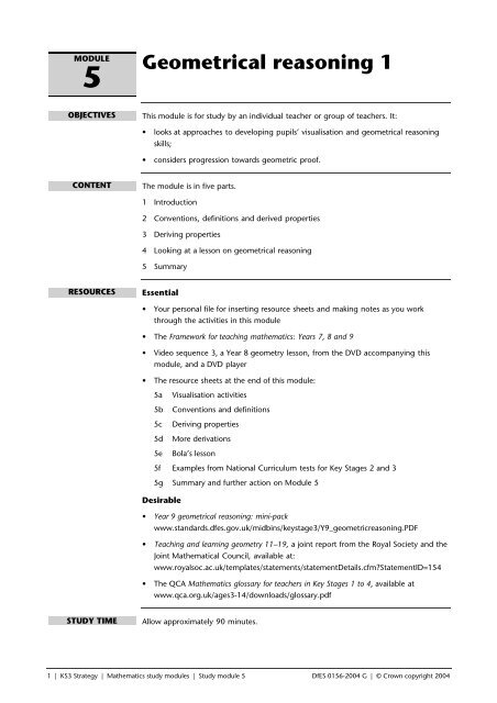 5 Geometrical Reasoning 1 - Suffolk Maths 5 Geometrical Reasoning 1 - Suffolk Maths