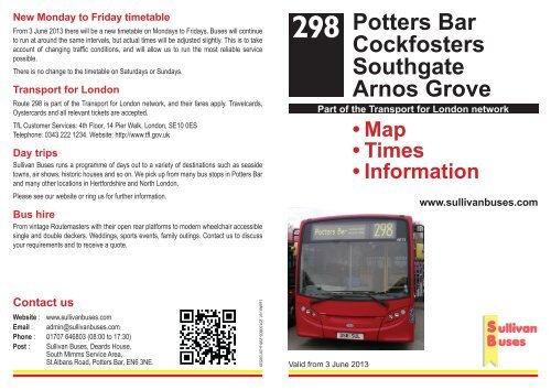 Leaflet - Sullivan Buses