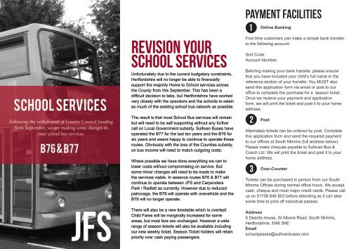 JFS leaflet - Sullivan Buses