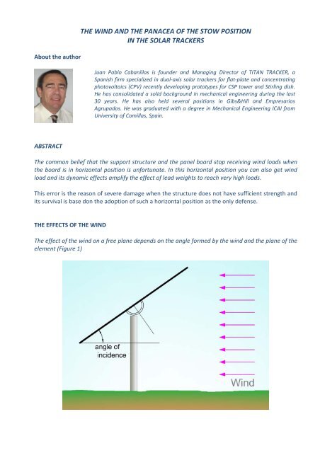 THE WIND AND THE PANACEA OF THE STOW POSITION IN THE ...
