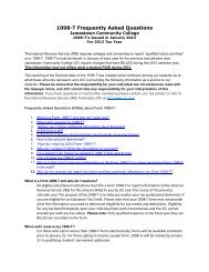 Map of Jamestown's campus - Jamestown Community College