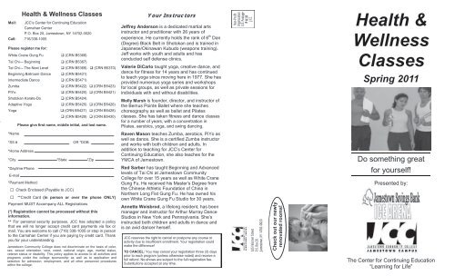 Health & Wellness Classes - Jamestown Community College