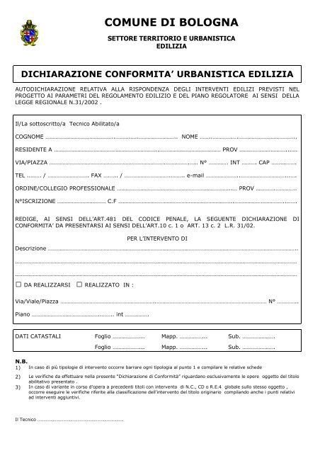 Autocertificazione edilizia_REprevigente.pdf - Comune di Bologna