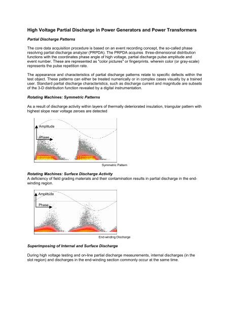High Voltage Partial Discharge in Power Generators - FAST Comtec