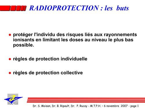 Radioprotection - UniversitÃ© d'Angers
