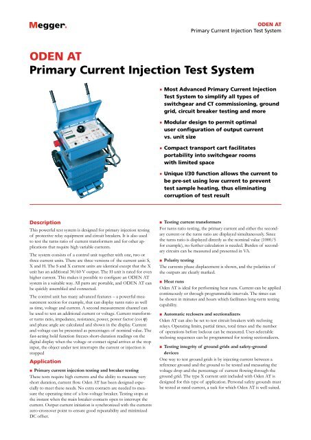 ODEN AT Primary Current Injection Test System