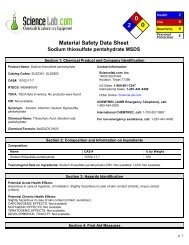 Sodium Standard MSDS
