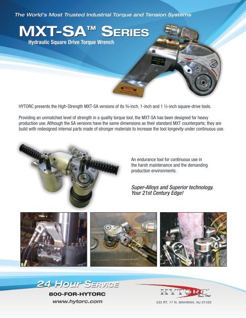 MXT-SAâ ¢ SERIES - HYTORC