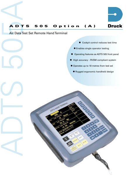Air Data Test Set Remote Hand Terminal A D T S 5 0 5 O ... - Maxtech