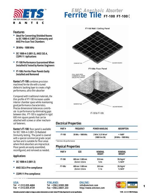 EMC Anechoic Absorber - Maxtech