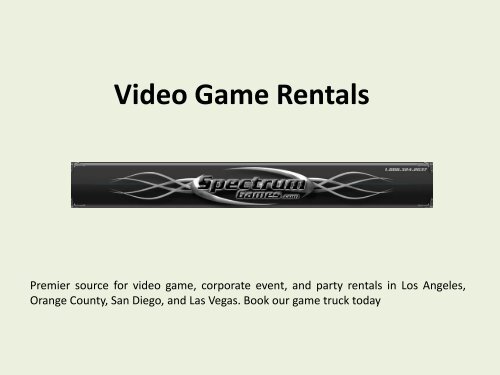 Video Game Rentals