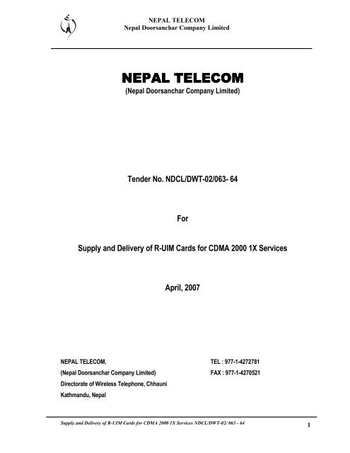 NEPAL TELECOM NEPAL TELECOM