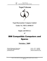 Form in Nepali - Nepal Telecom