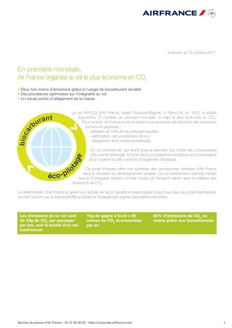Lire le dossier complet en pdf - Air France