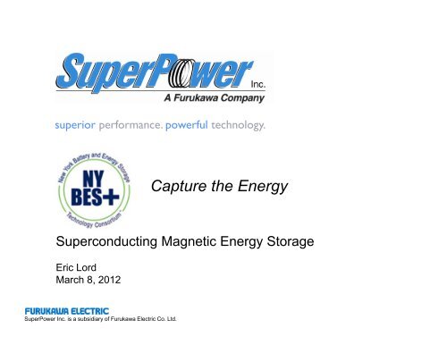 Capture the Energy: Superconducting Magnetic ... - SuperPower