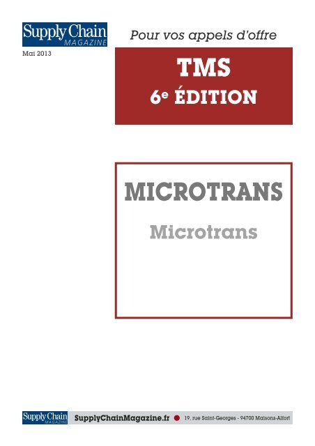 TMS MICROTRANS - Supply Chain Magazine