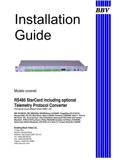RS485 StarCard including optional Telemetry Protocol Converter