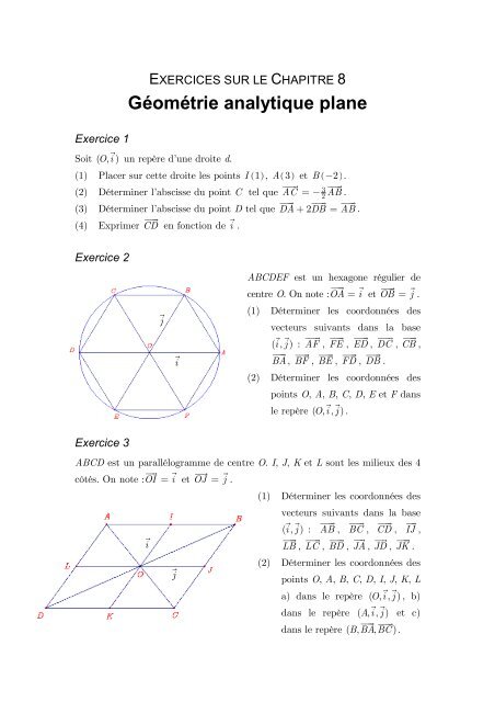 géométrie analytique formules