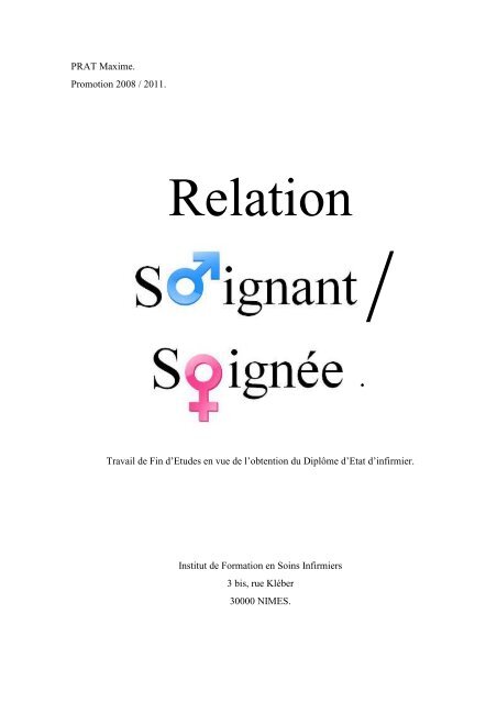 TFE Maxime PRAT - Infirmiers.com