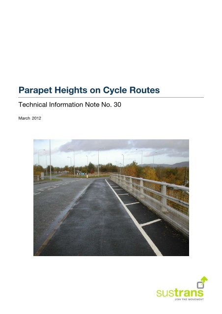 Parapet Heights on Cycle Routes, 2012 - Sustrans