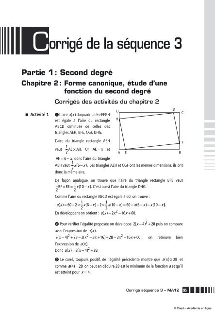 La hauteur d'un triangle (Seconde Cned) 2nde Mathématiques