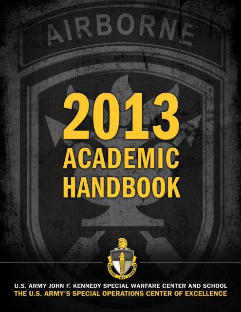 SWCS Academic Handbook - U.S. Army Special Operations ...