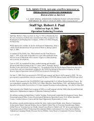 Newcomer's Handbook - U.S. Army Special Operations Command