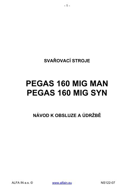 PEGAS 160 MIG MAN-SYN - Alfa in