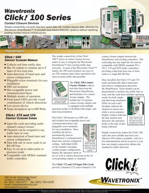 Wavetronix - Signal Control Products, Inc.