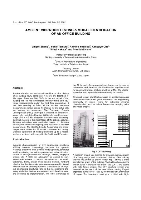 ambient vibration testing & modal identification of an office building