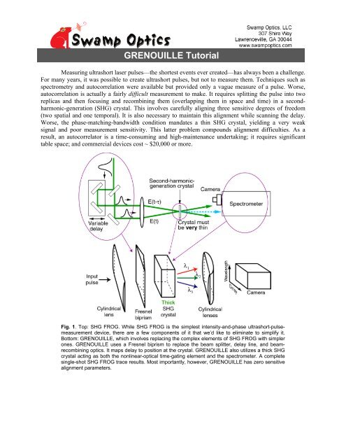 GRENOUILLE Tutorial - Swamp Optics