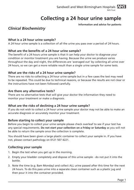 Collecting A 24 Hour Urine Sample Sandwell West Birmingham collecting-a-24-hour-urine-sample-sandwell-west-birmingham