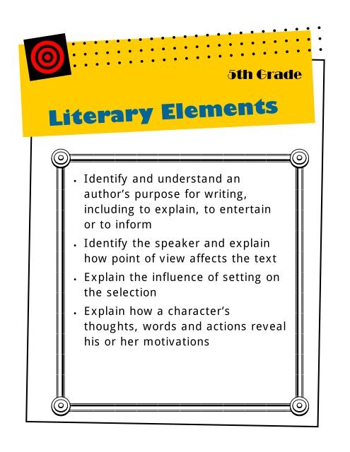 5th - literary elements
