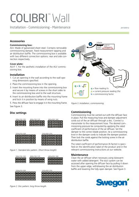 COLIBRITM Wall - Swegon
