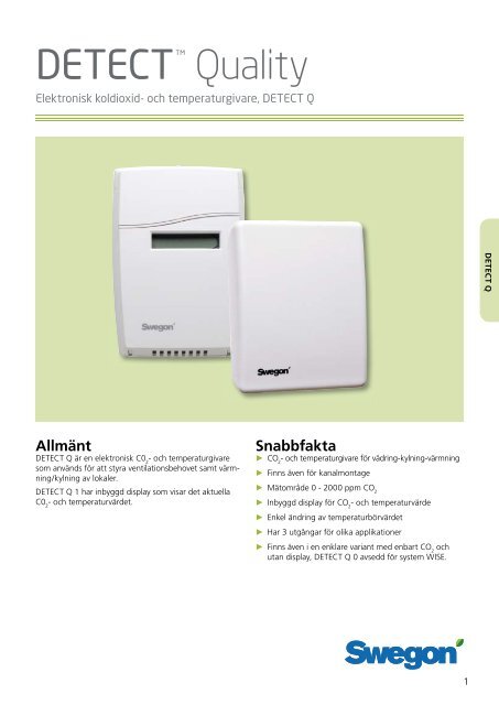 DETECTTM Quality - Swegon