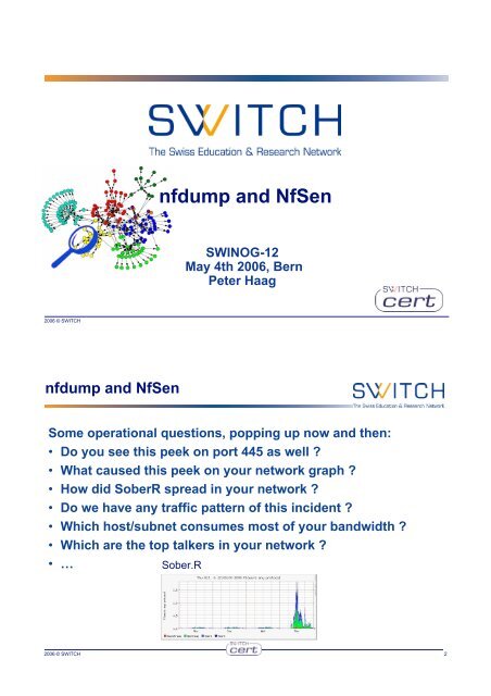 nfdump and NfSen - SwiNOG