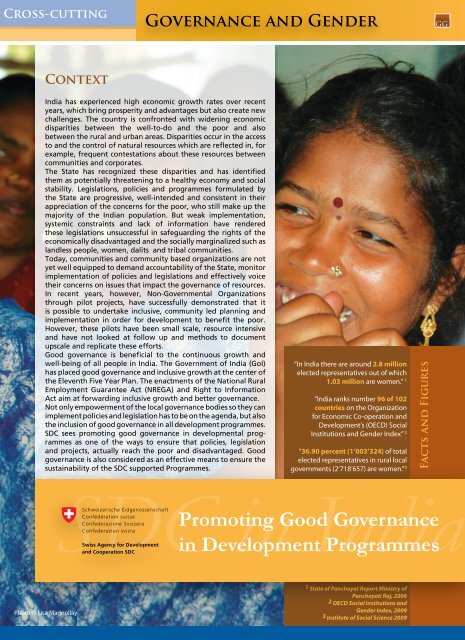 Promoting Good Governance in Development Programmes