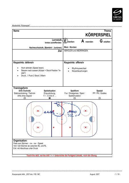 KÃ RPERSPIEL - Swiss Ice Hockey