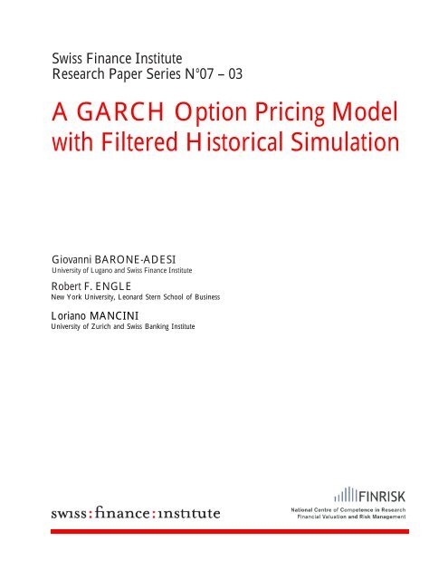 A GARCH Option Pricing Model with Filtered Historical Simulation