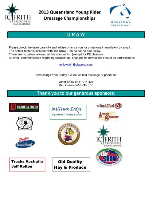 to download Draw and Helpers Rosters - Nominate