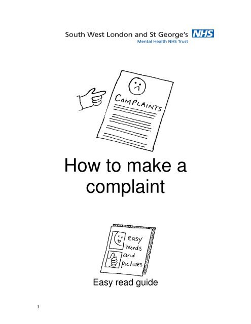 How to make a complaint - South West London and St George's ...