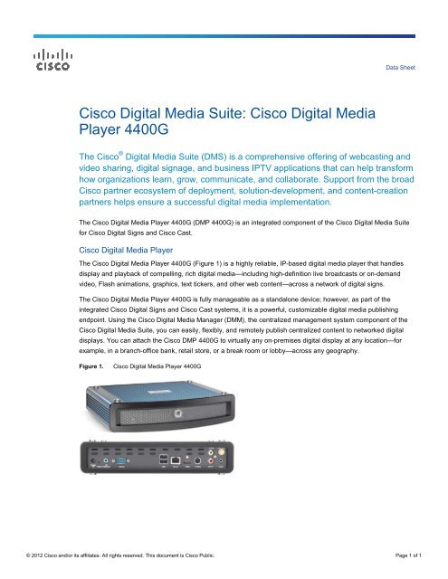 Cisco Digital Media Player 4400G - NETe2asia