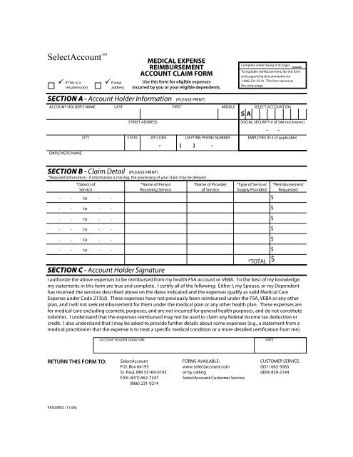 Medical Flex & VEBA Claim Form